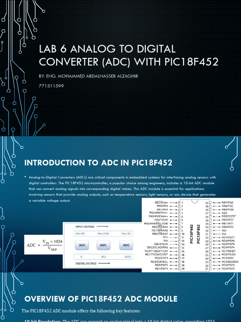 Lab 6 | PDF | Analog To Digital Converter | Signal Processing