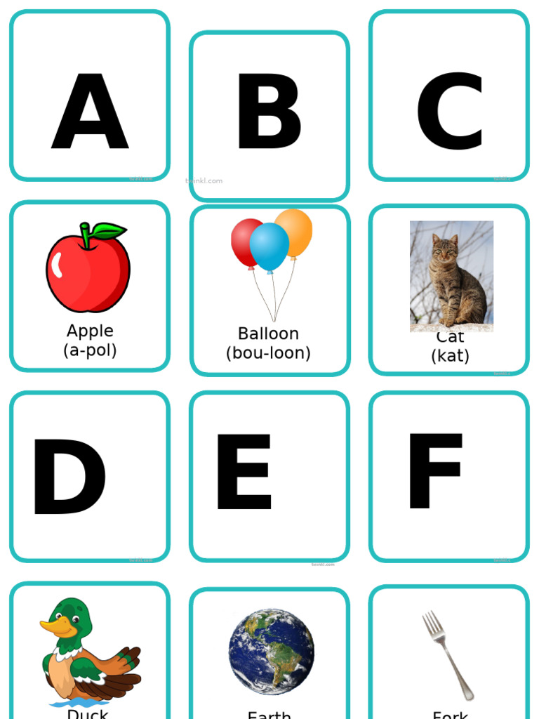 T L 951 Alphabet Matching Picture Card Game - Ver - 1 | PDF
