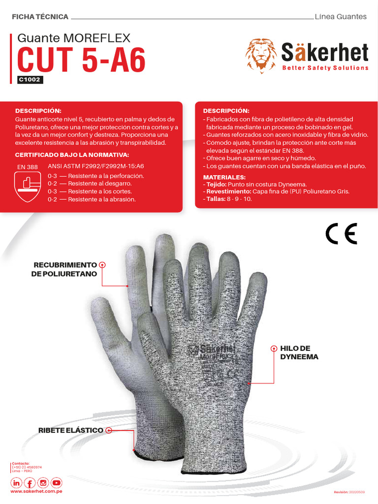 Guante Moreflex Cut5 | PDF