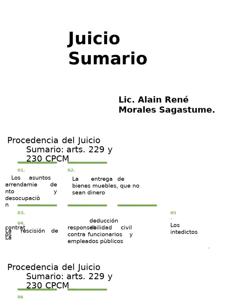 Juicio Sumario Presentaciòn | PDF
