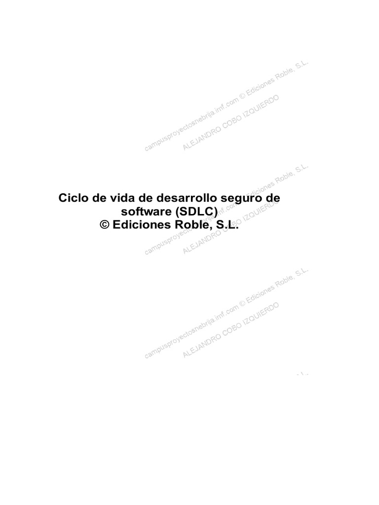 03 Ciclo de Vida de Desarrollo Seguro de Software SDLC | PDF