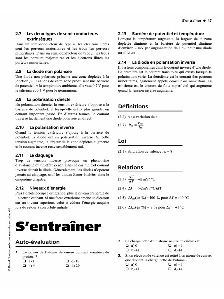 Exercices Auto Evaluation | PDF