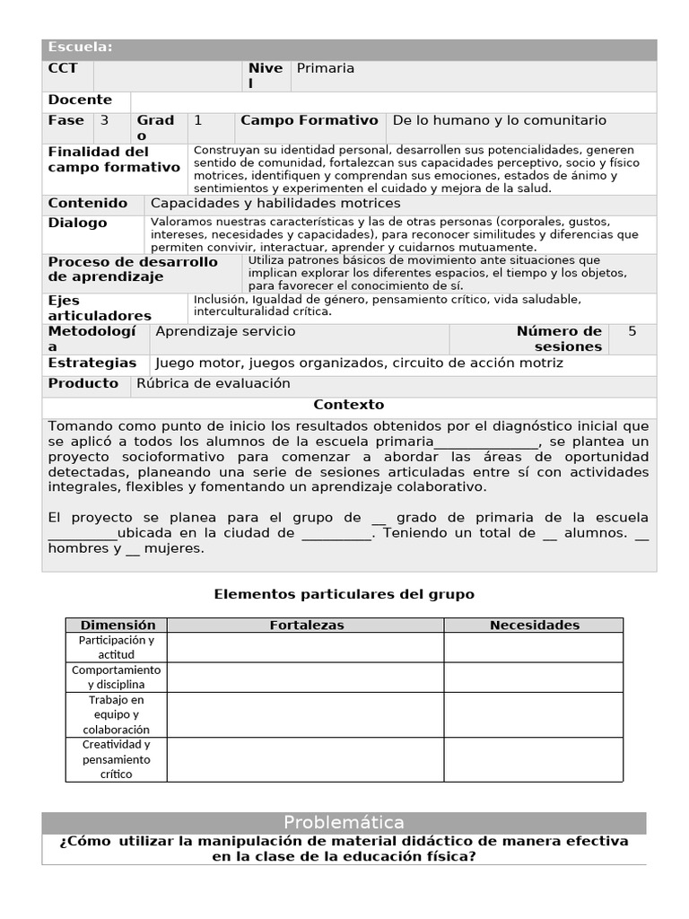 Proyecto 3 1° | PDF