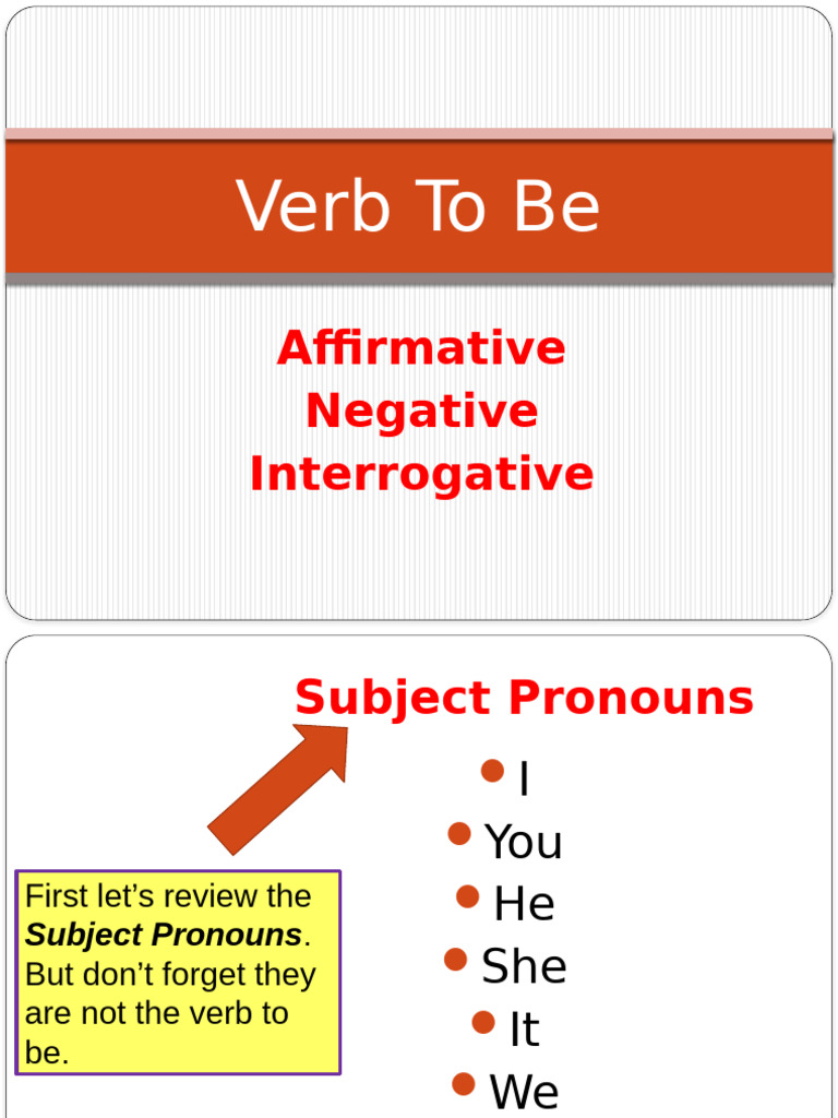 Verb To Be - All Forms | PDF