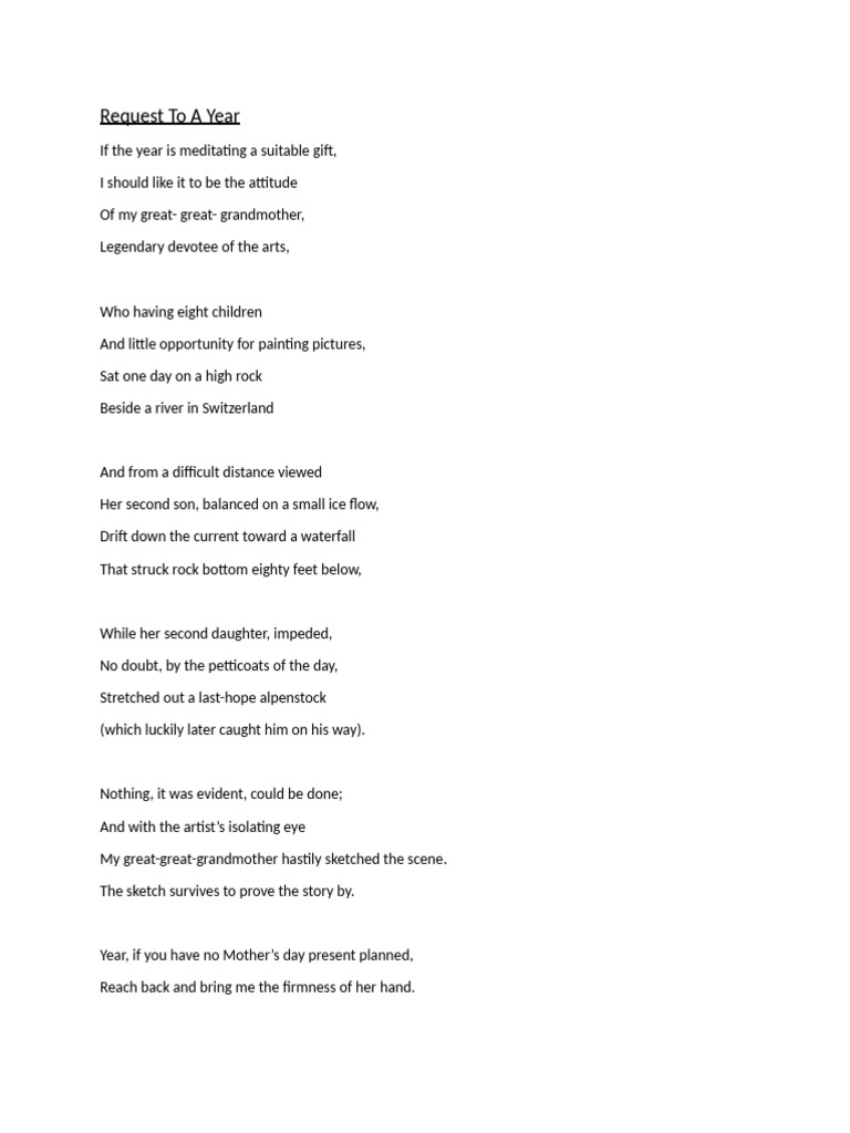 Request To a Year-Analysis | PDF