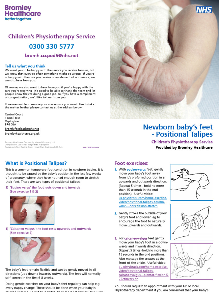 Newborn Babys Feet Positional Talipes BHCCPTPT042020 (1) | PDF