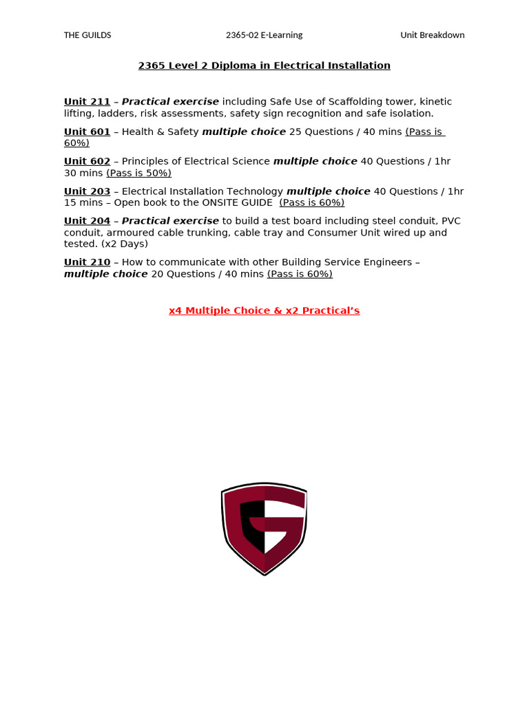 2365 L2 E-Learning Units | PDF