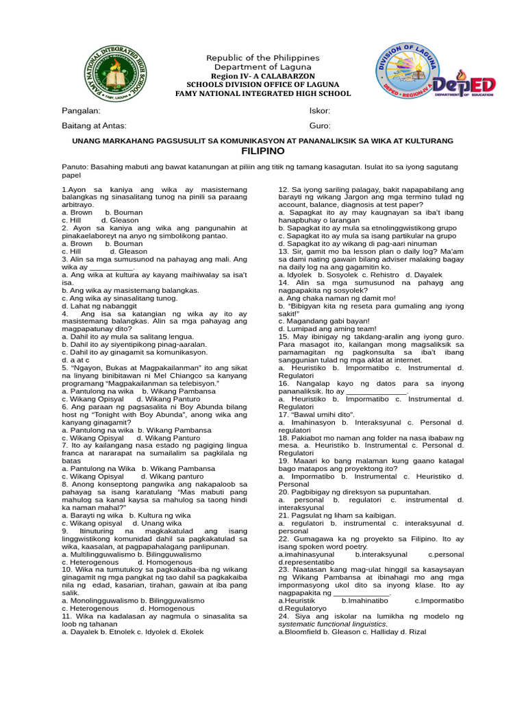 FINAL-EXAM_SA_KOMPAN | PDF