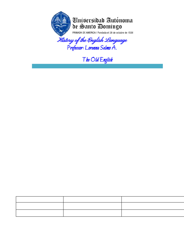 History of The English Language Guide Old English and Foreign ...