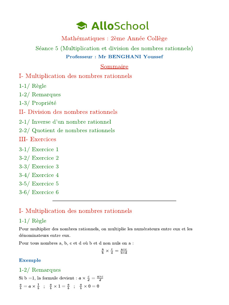multiplication-et-division-des-nombres-rationnels-1 | PDF
