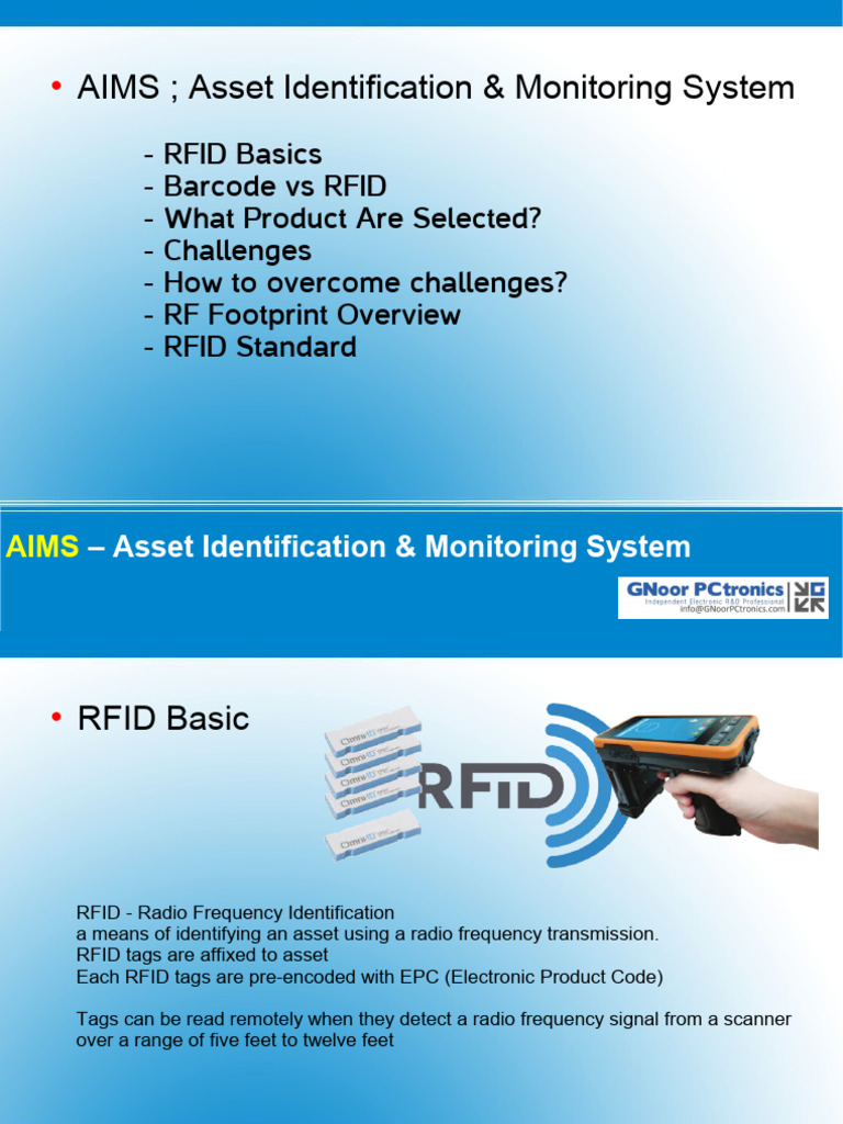 RFID Asset Monitoring System Overview | PDF | Radio Frequency ...