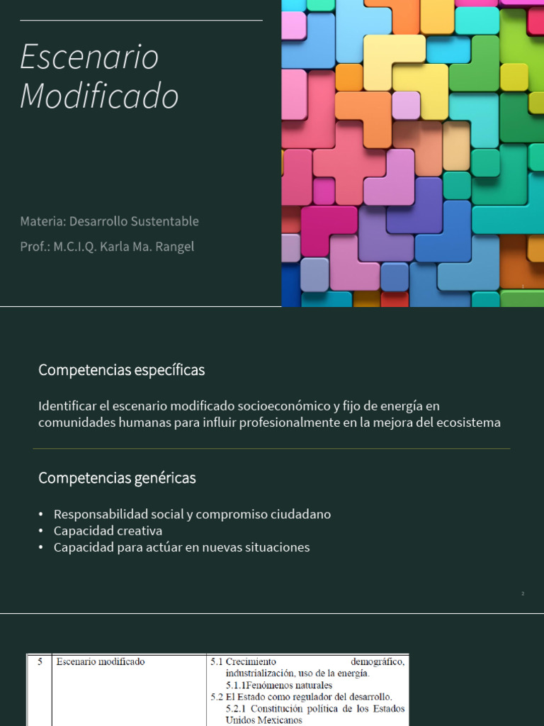 Tema 5 Escenario Modificado | PDF | Desarrollo sostenible | Capital ...