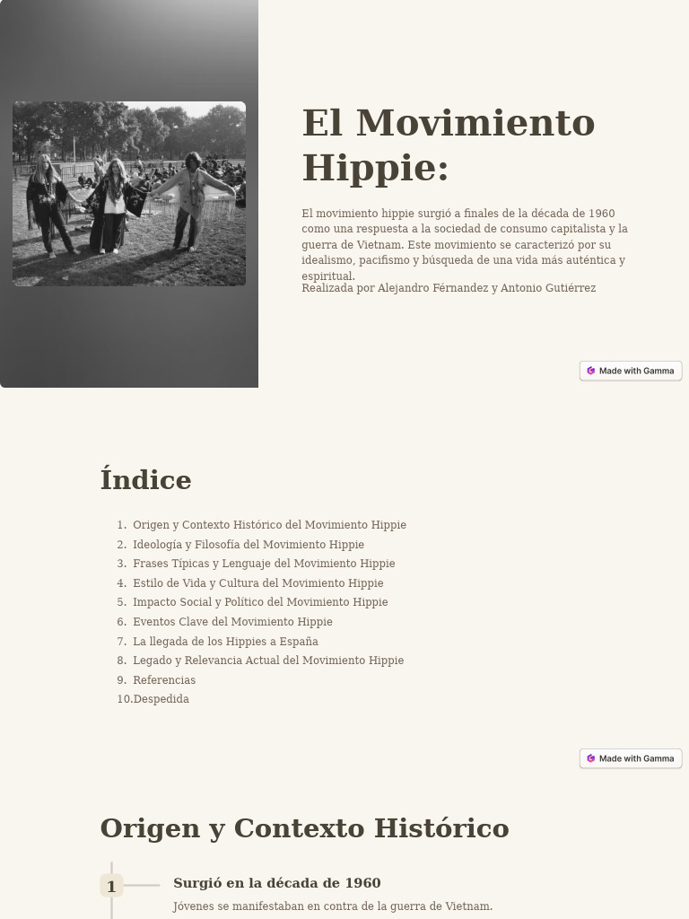 El Movimiento Hippie | PDF
