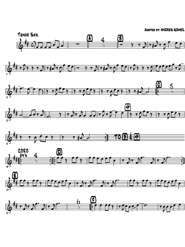 LAS CALEÑAS SON COMO LAS Tenor Sax. | PDF