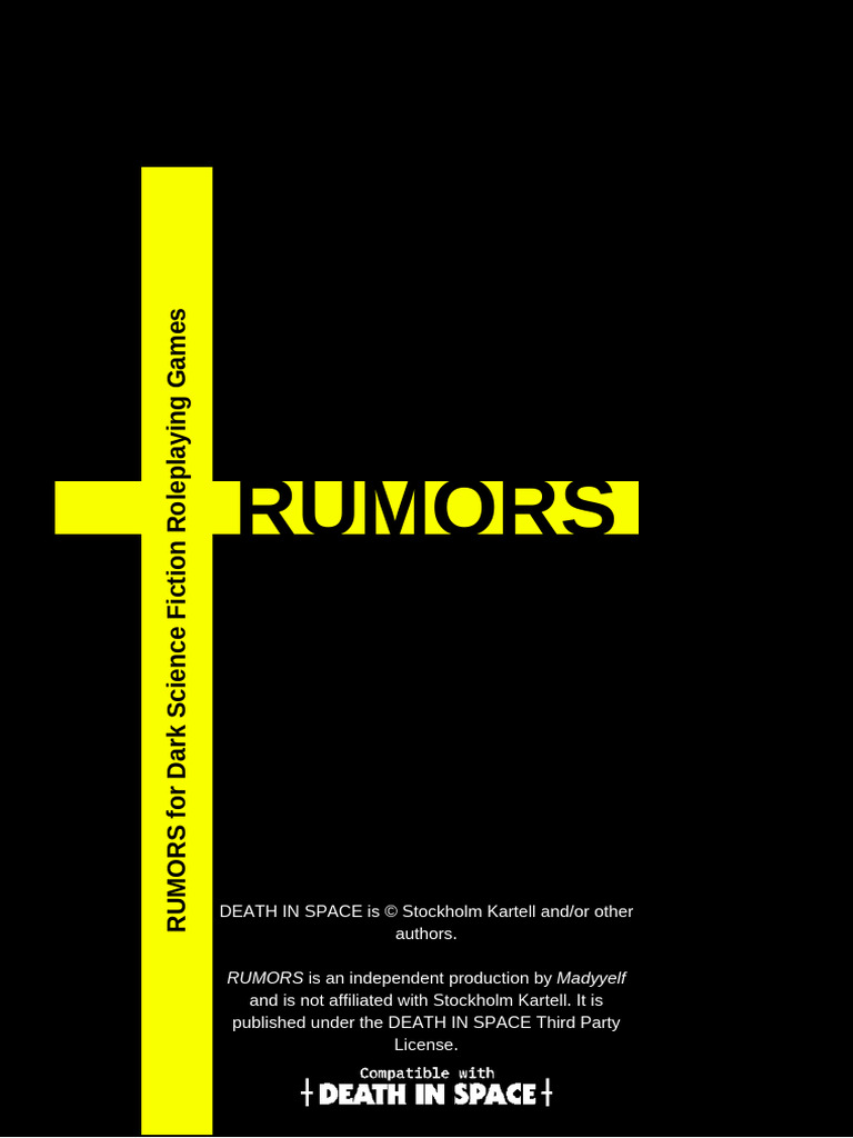 RUMORS For Death in Space | PDF