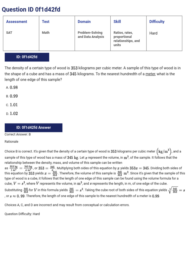 Math Dsat Question Bank | PDF