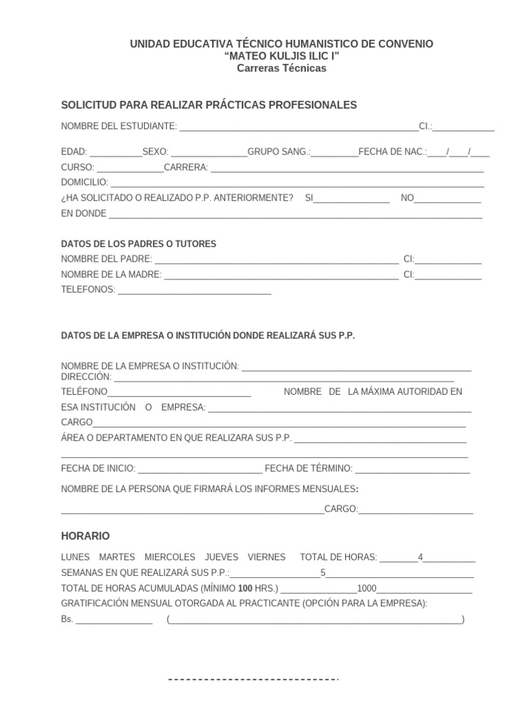 2024-Formulario o Ficha Tecnica de Las Practicas | PDF