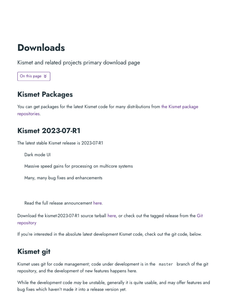 Downloads - Kismet | PDF