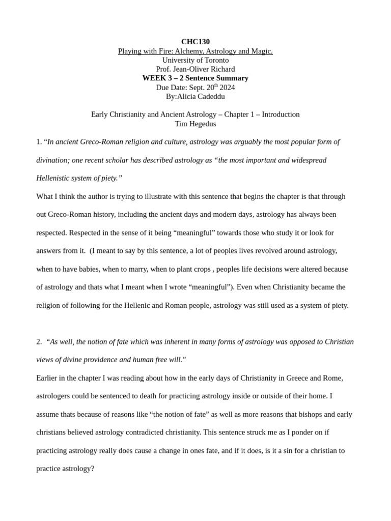 2 Sentance Summary SEPT20th | PDF