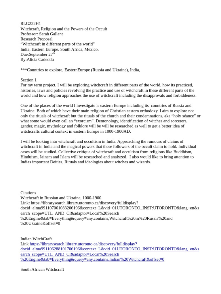 Rlg222h1 - Research Proposal | PDF