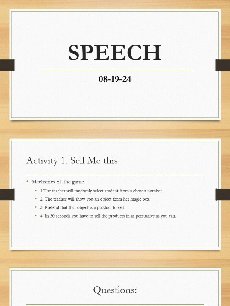 Speech PPT1 | PDF