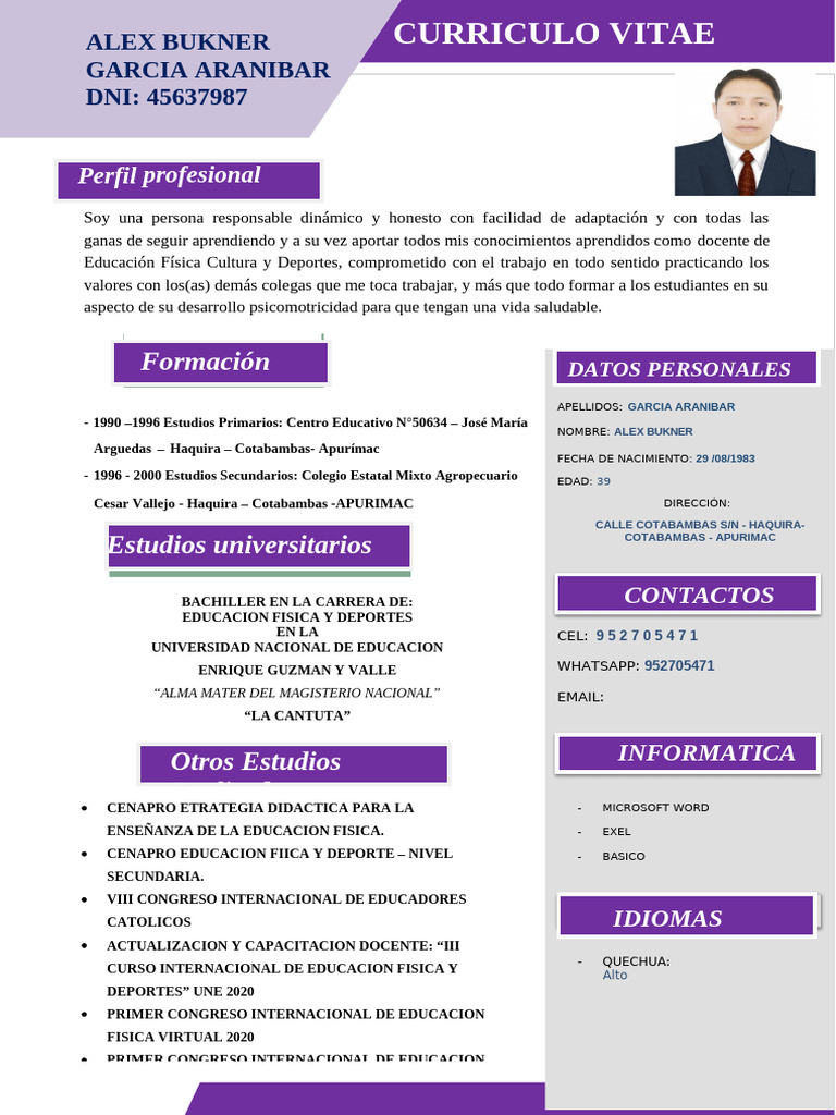 Curriculo Vitae Alex 2023 1111 | PDF