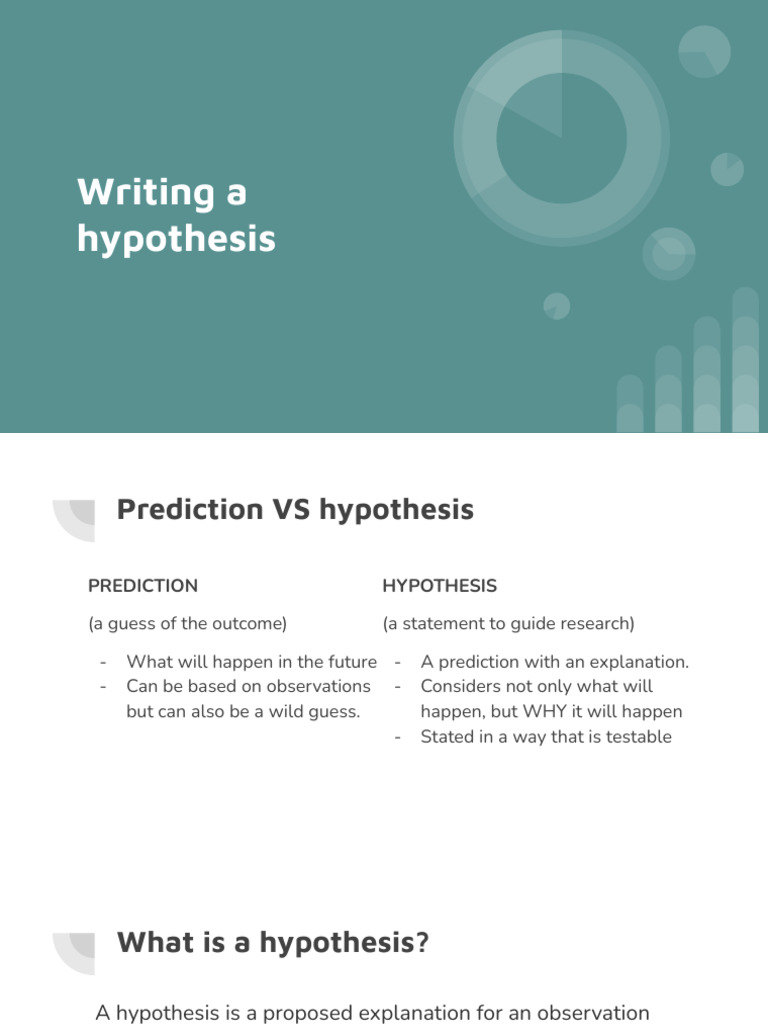 Writing a hypothesis | PDF