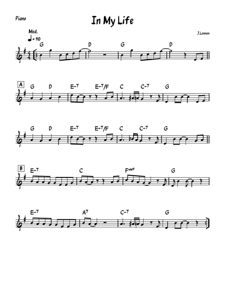 In My Life-Piano | PDF