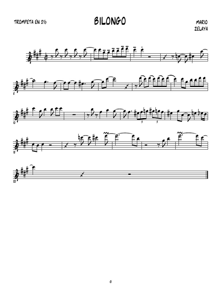 Bilongo Solo Trumpet | PDF