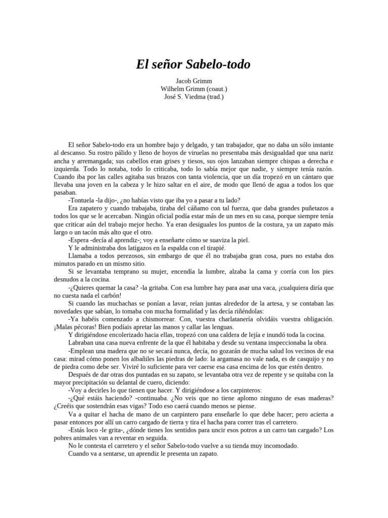 El Señor Sabelo | PDF