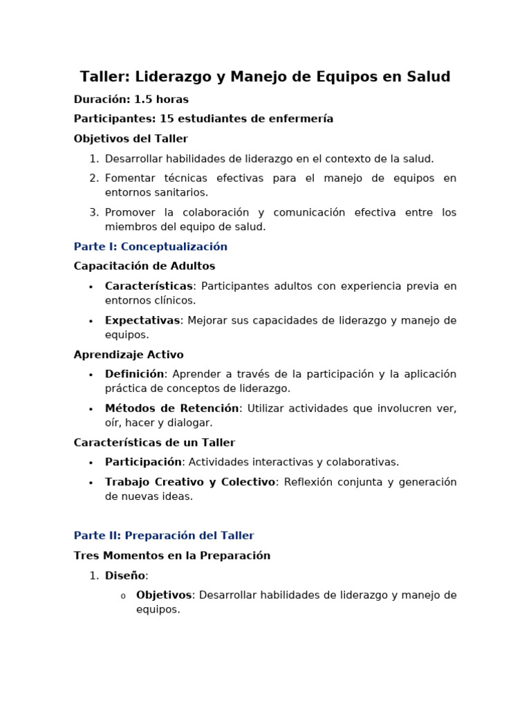 Ejemplo de Taller | PDF