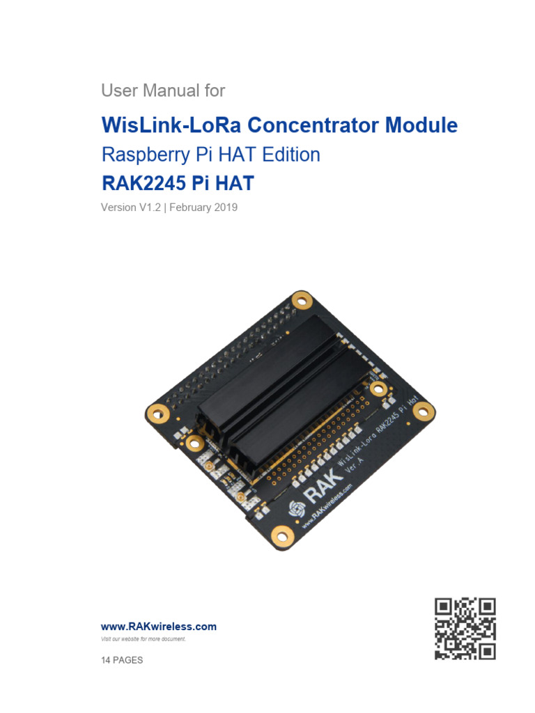 RAK2245 Pi HAT User Manual V1.2 | PDF