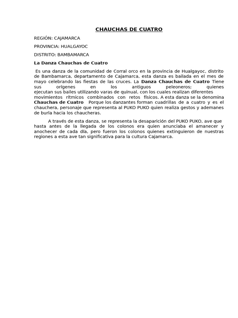 Chauchas de Cuatro | PDF