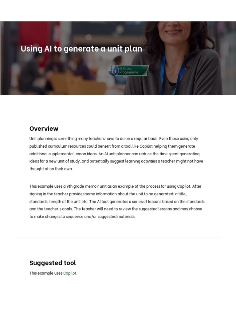Using Ai To Generate A Unit Plan en | PDF