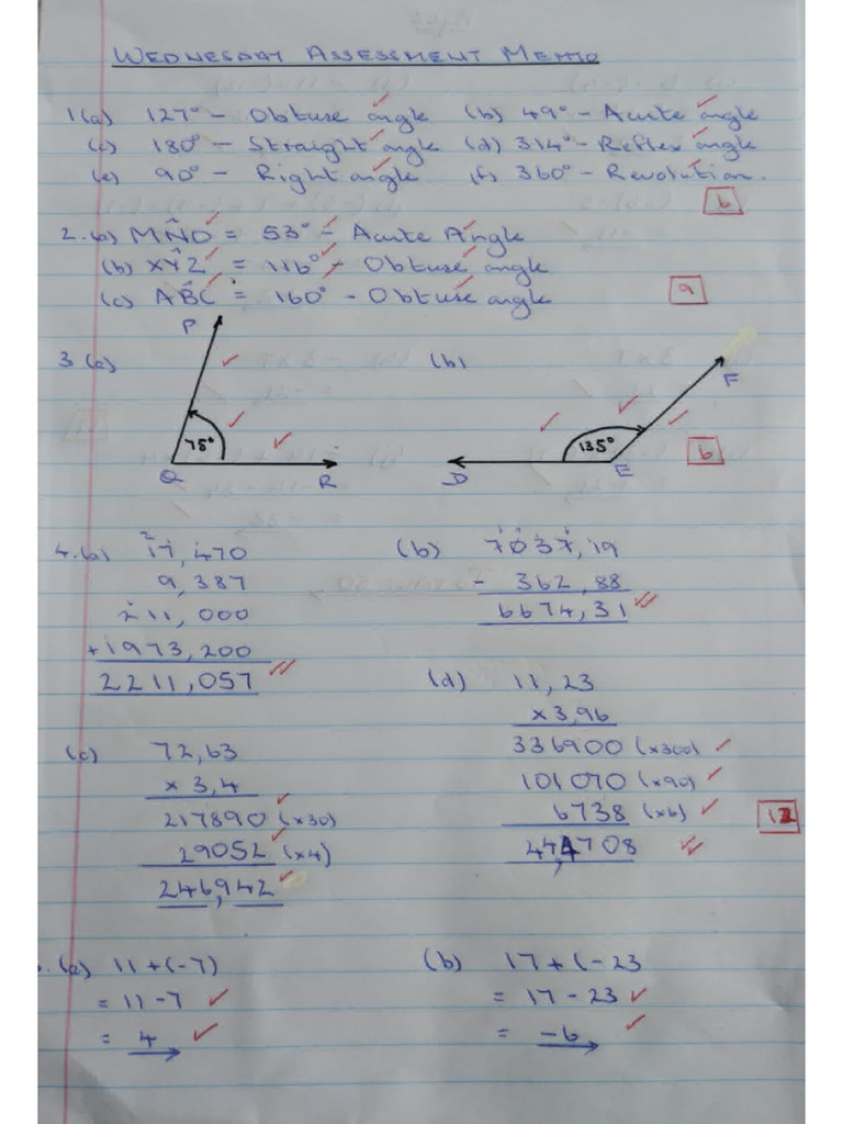 Wednesday assessment memo | PDF