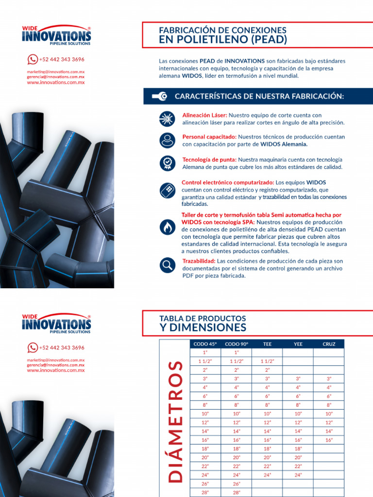 Catálogo Piezas PEAD Segmentadas | PDF