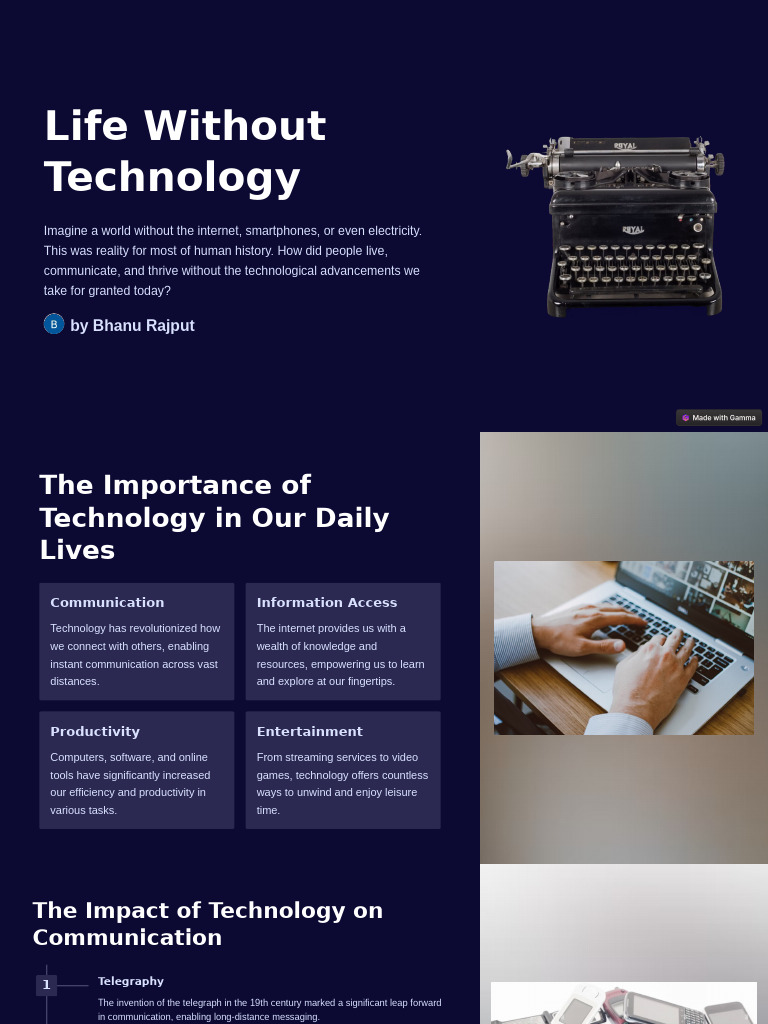 Life Without Technology | PDF