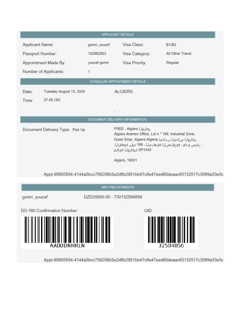 Appointment Confirmation | PDF