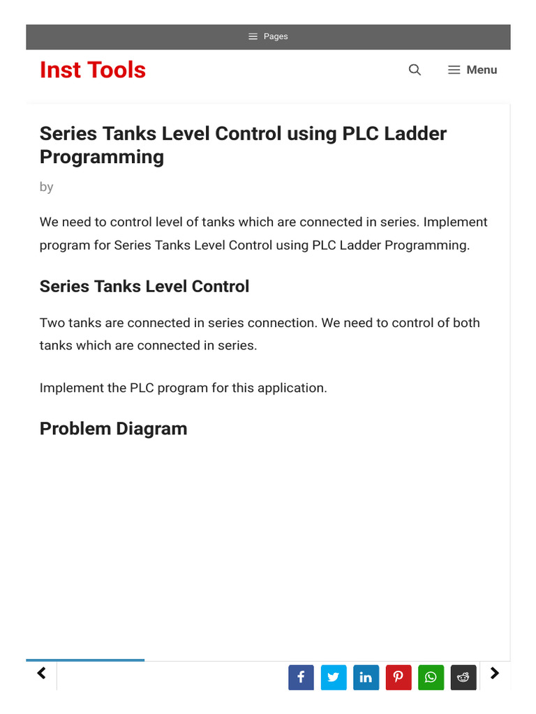 Series Tanks Level Control using PLC Ladder Programming_1646149159582 | PDF