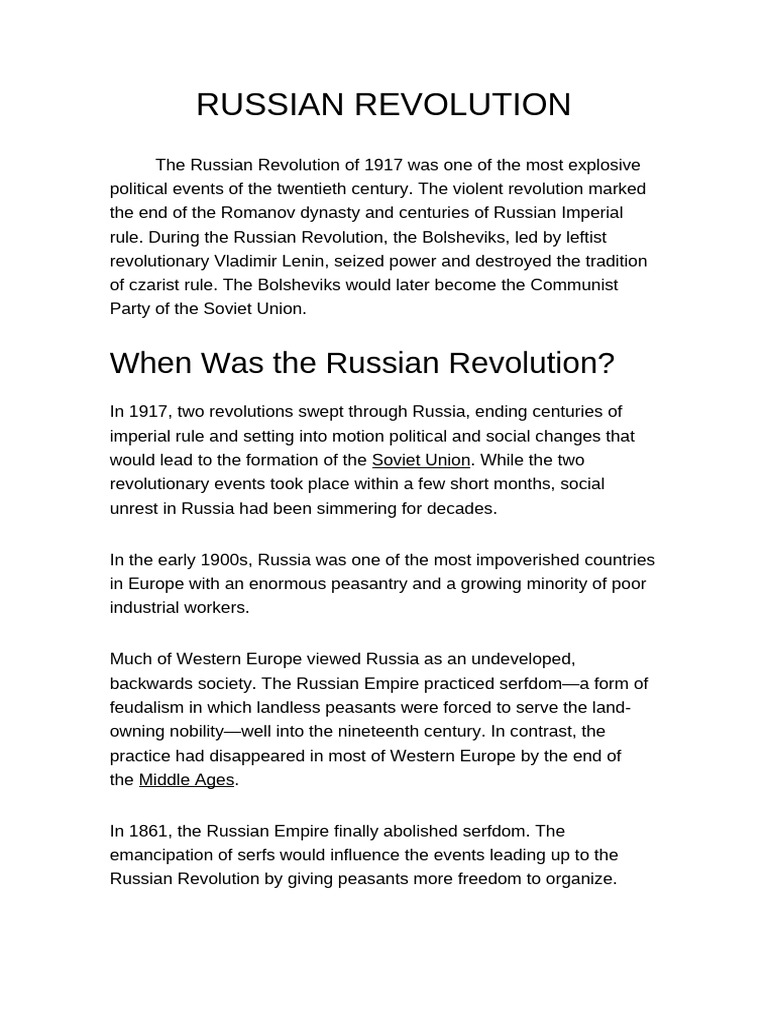 Russian Revolution | PDF
