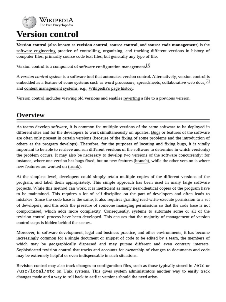 Version Control | PDF