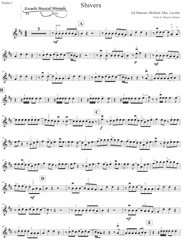 Ed Sheeran Shivers | PDF