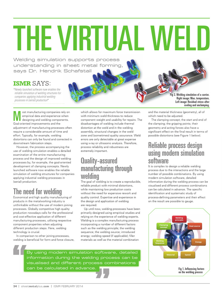 Simufact - A Welding Simulation Supports Process Understanding ISMR | PDF