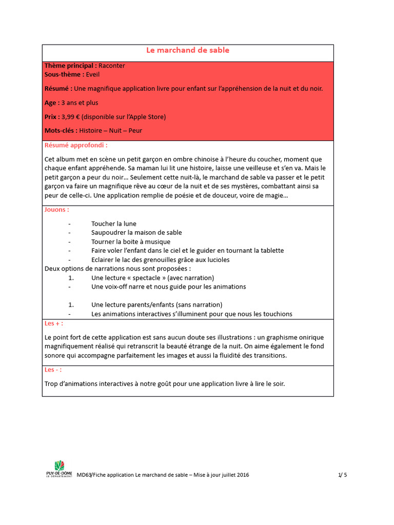 Appli Marchand de Sable | PDF