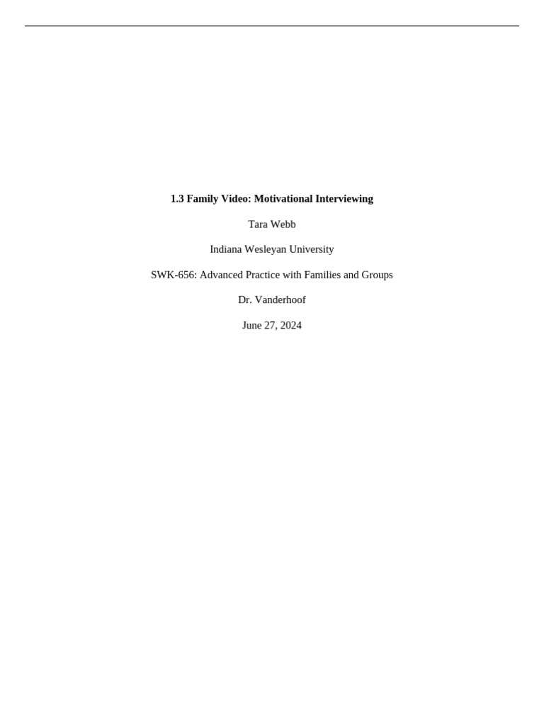 1.3 Motivational Interviewing | PDF | Thought | Psychological Concepts