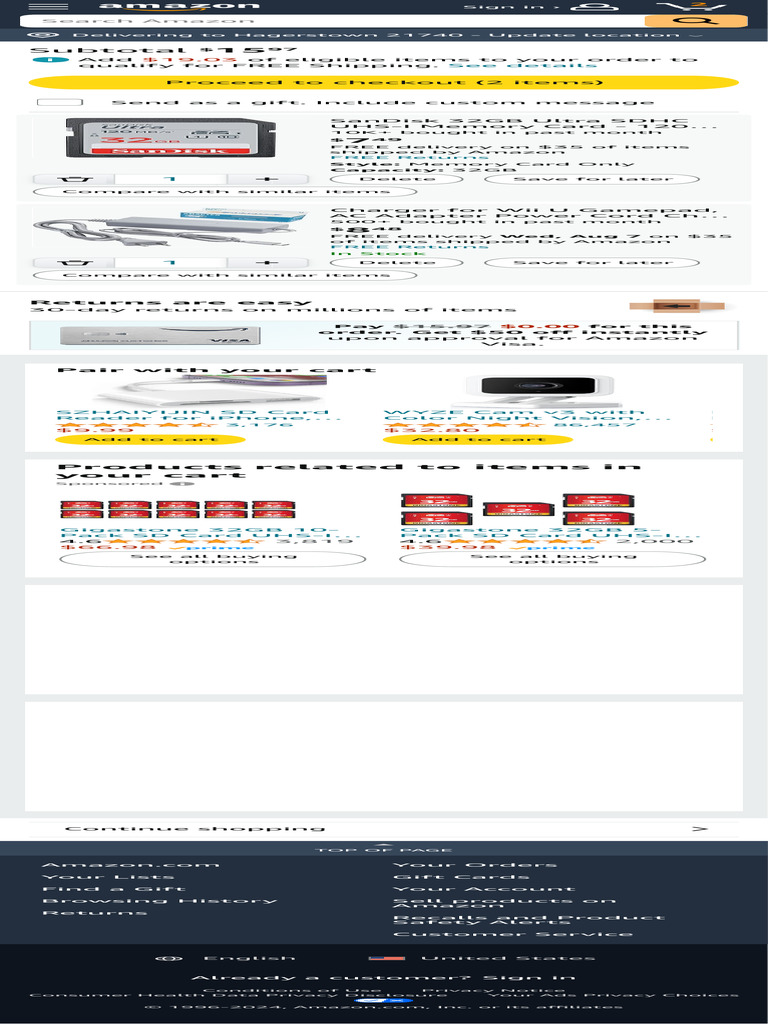 Amazon.com Shopping Cart | PDF