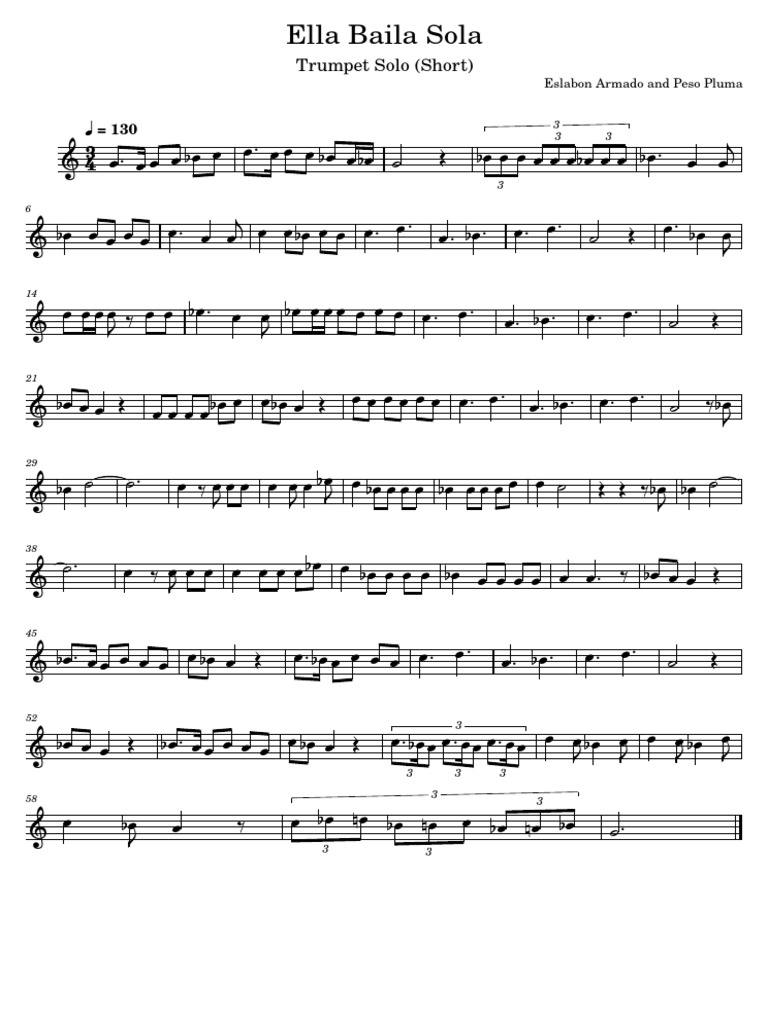 Ella Baila Sola - Eslabon Armado y Peso Pluma Ella Baila Sola | PDF