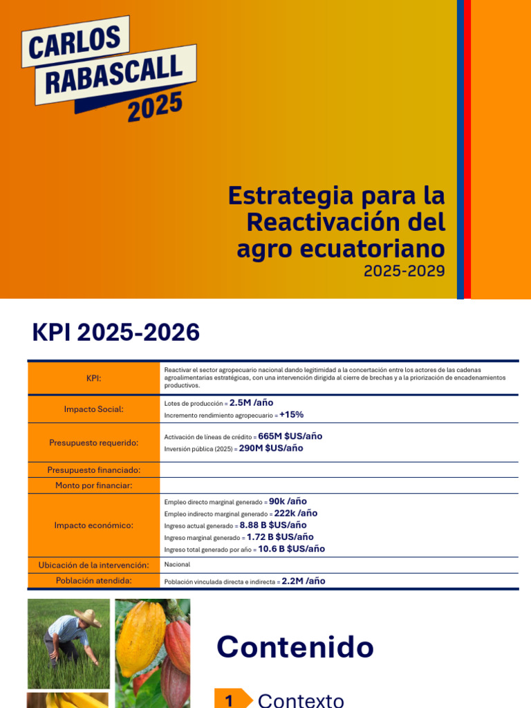 Estrategia para La Reactivación Del Agro Ecuatoriano | PDF