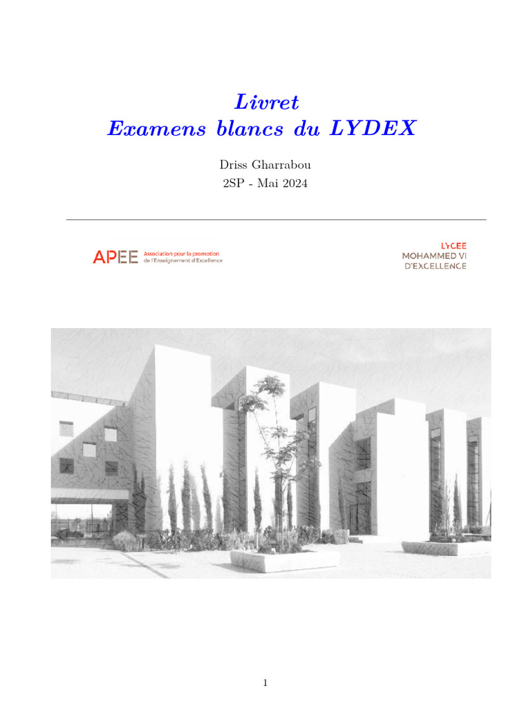 Examens Blancs 2SP-Lydex | PDF