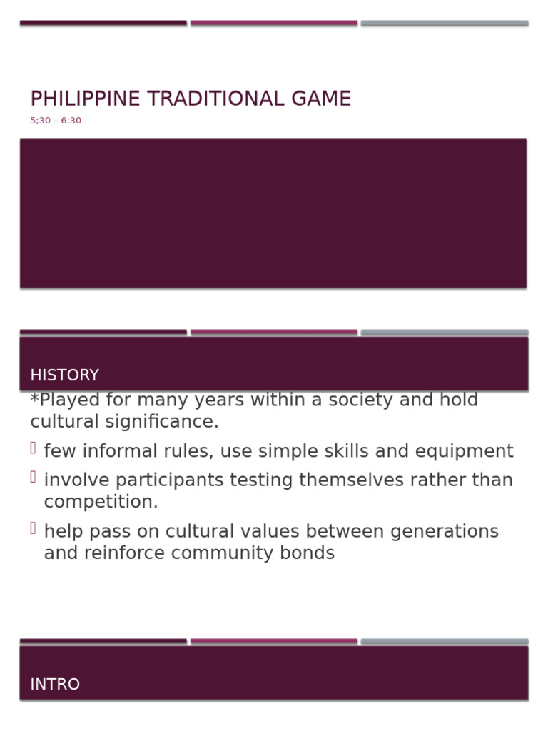 Philippine Traditional Game | PDF